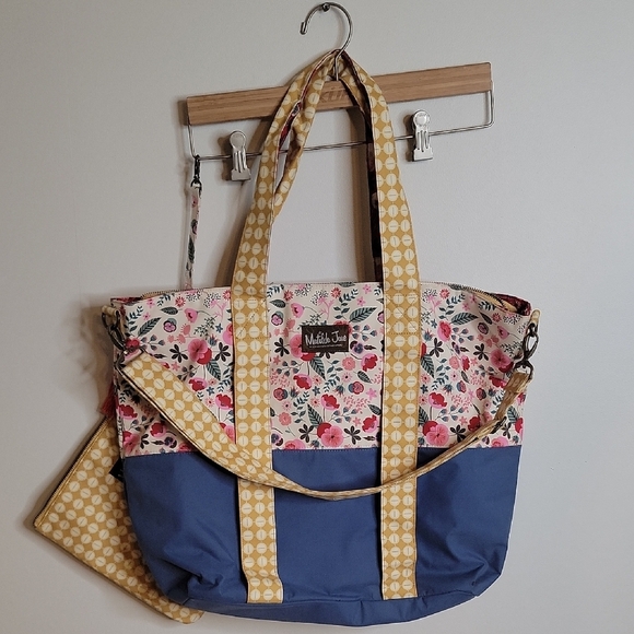 Matilda Jane | Bags | Matilda Jane Blue And Yellow Floral Tote Bag ...